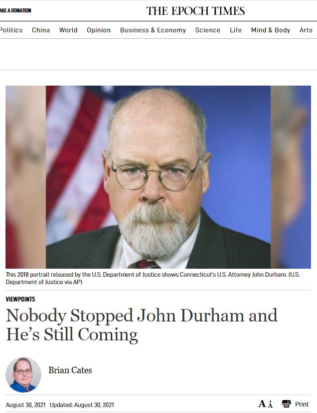 Monday Newsmix 3: John Durham investigation-litigation exposes Deep ...