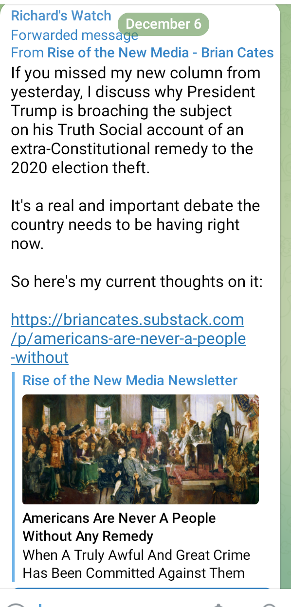 US Constitution and 2020 election theft – Brian Cates | Richard's Watch
